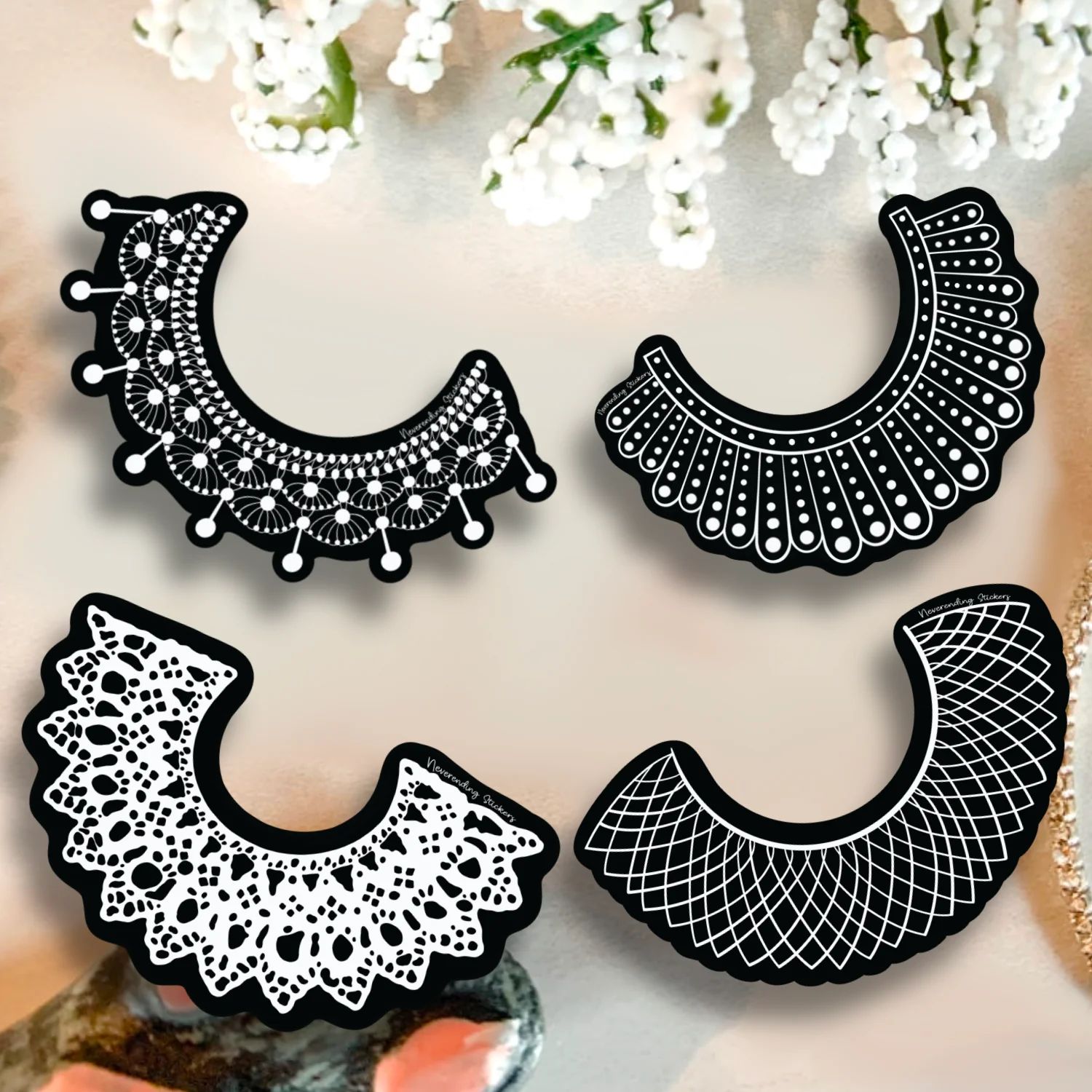 Vote RBG Dissent Collar Ruth Bader Ginsburg- Vinyl Sticker or Magnet, 1 ...