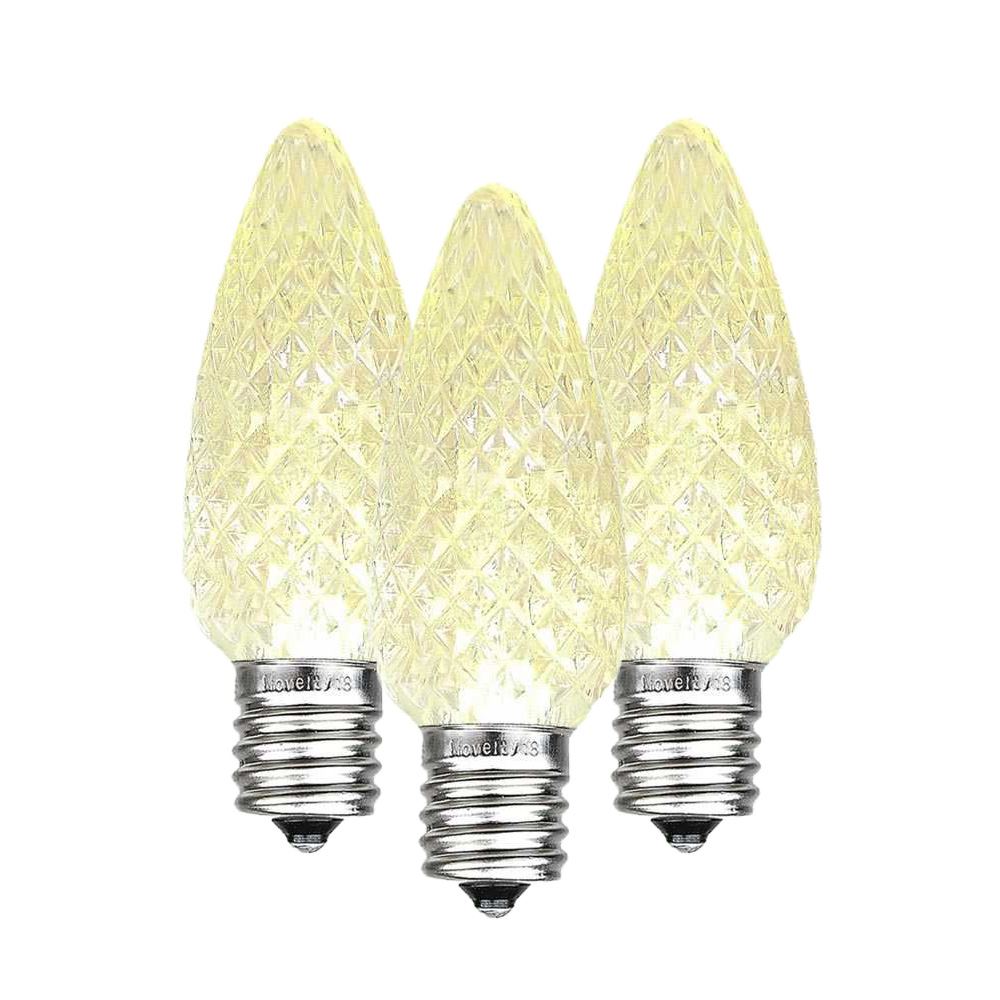 25 Pack C9 LED Outdoor Christmas Replacement Bulbs, Warm White, C9/E17 ...