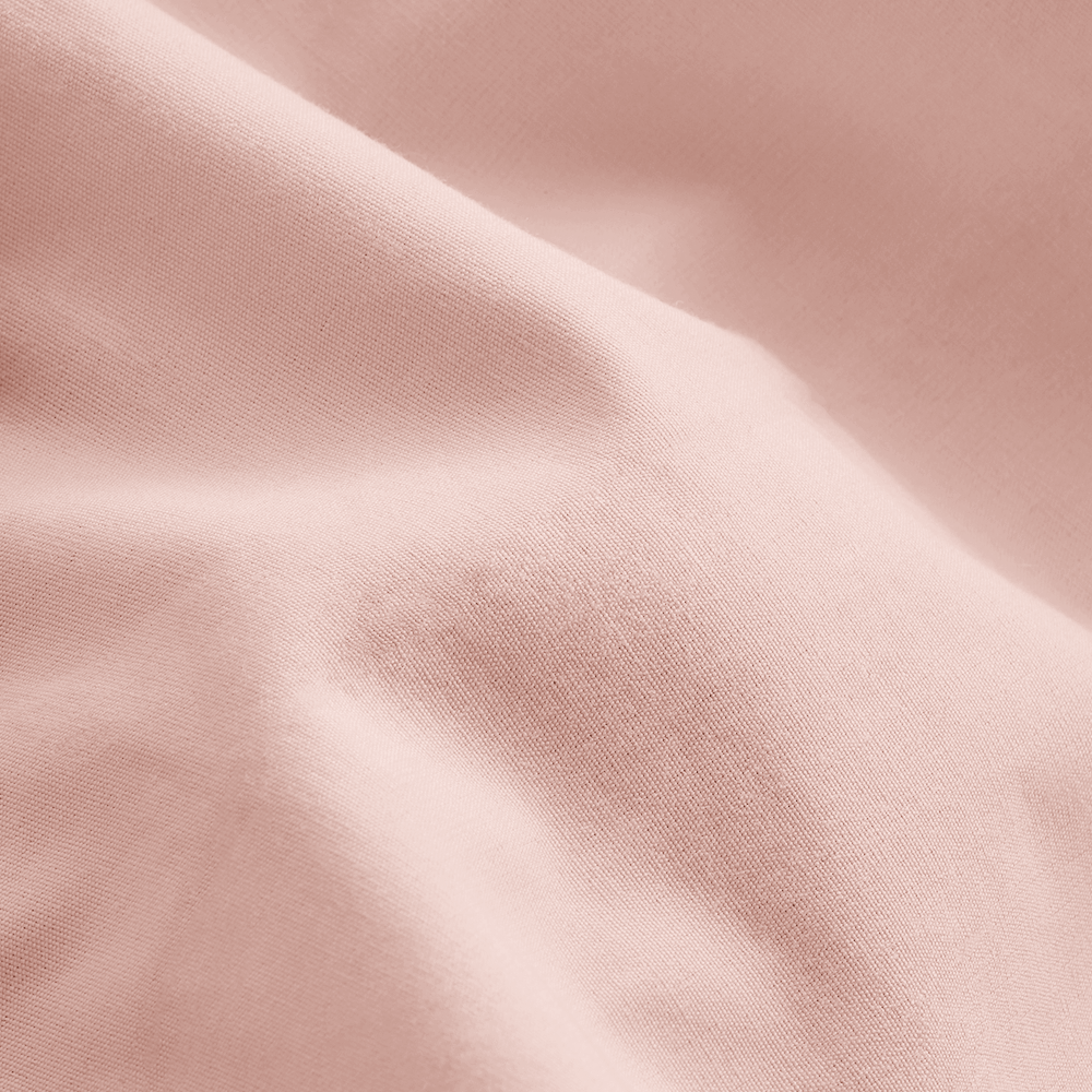 Bare Home Organic Cotton Percale Duvet Cover Set - Dusty Pink, Twin ...