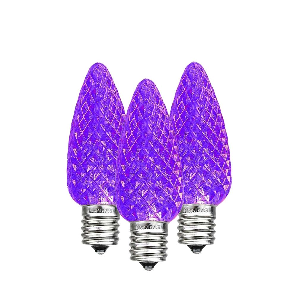 25 Pack C7 LED Outdoor Christmas Replacement Bulbs, Blue, C7/E12 Base ...