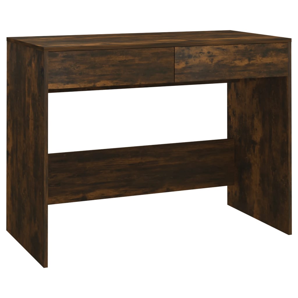 vidaXL Desk Smoked Oak 39.8 x19.7 x30.1 Engineered Wood, 39.8"x19.7"x30 ...