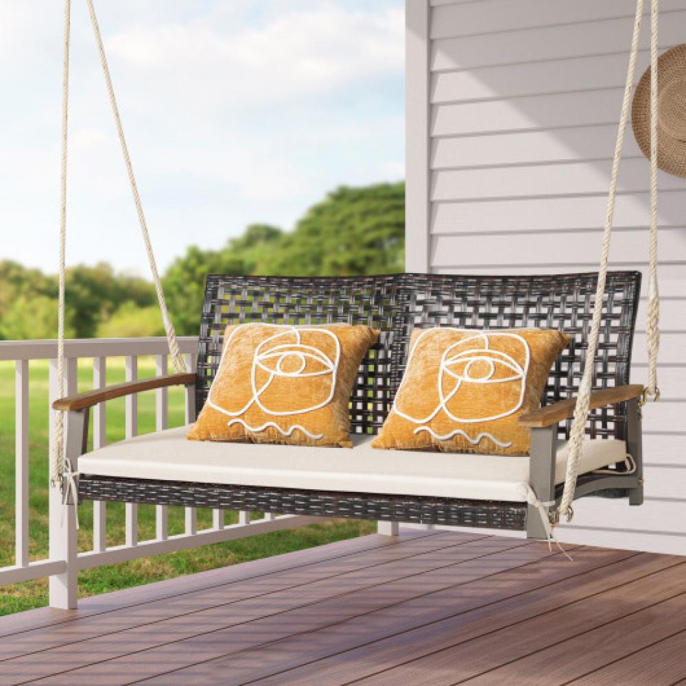 Rattan hanging swing chair store