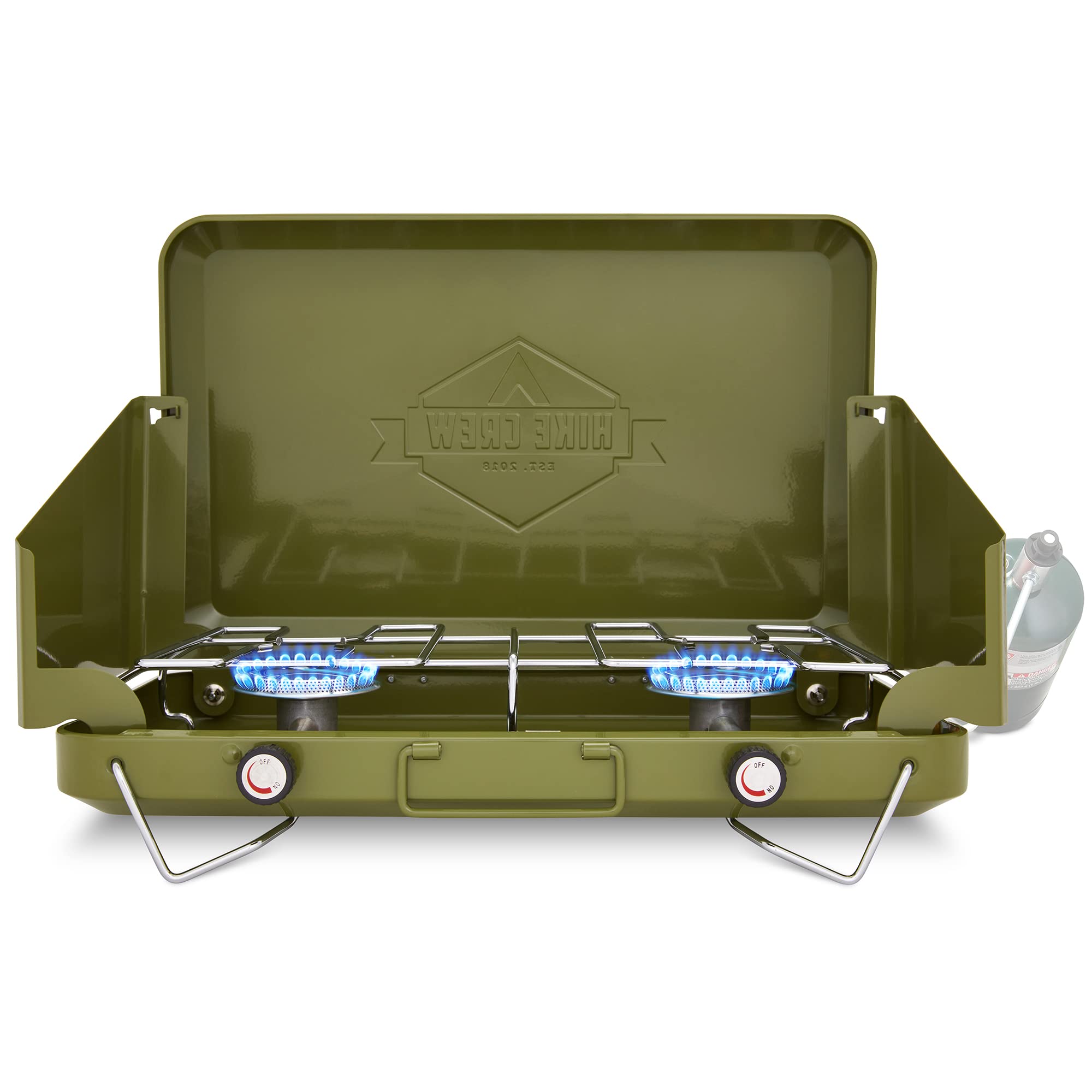 Hike Crew 2 Burner Propane Stove, 10,000 BTU Portable Stove with Handle ...