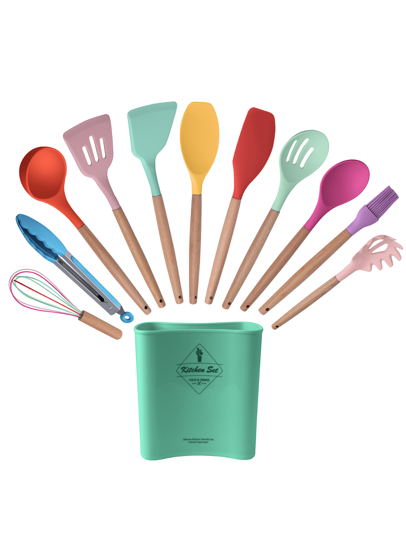 Kitchen silicone utensils store