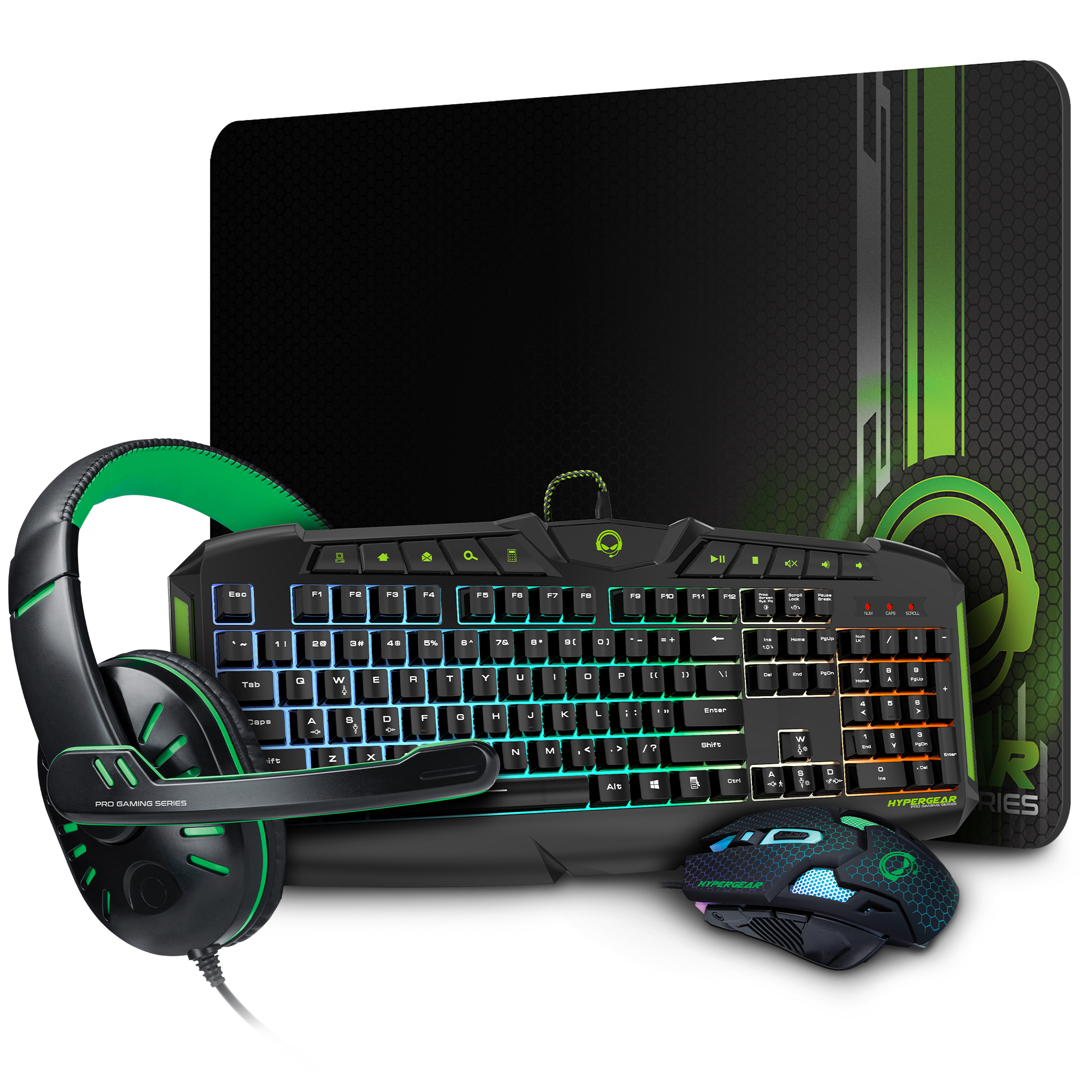 Hypergear 4-In-1 Gaming Kit 2021 (Gamingkit-Prnt) Green, 1 unit - Fry’s ...