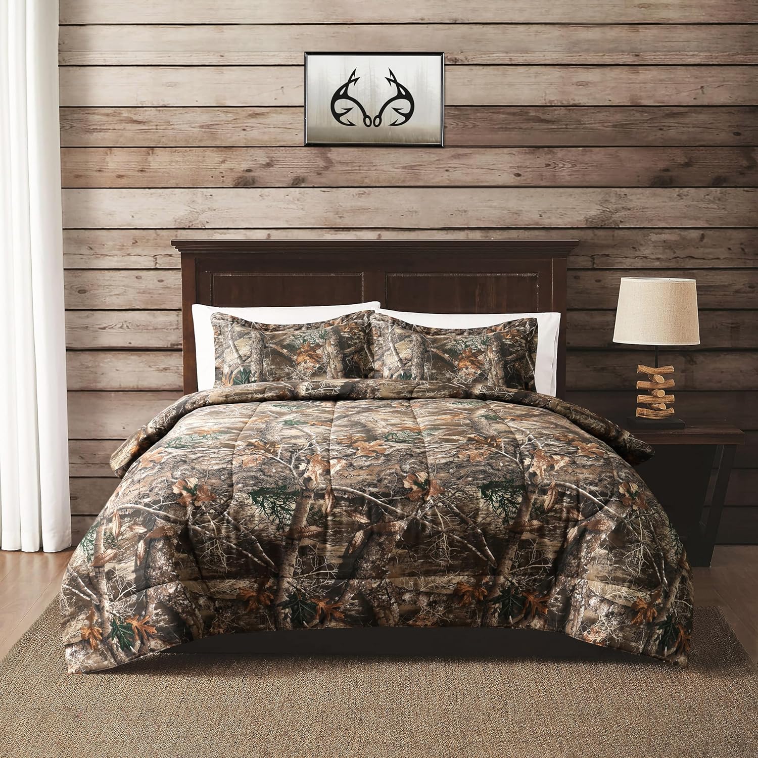 Realtree Edge King Comforter Set Rustic Farmhouse Camouflage Bedroom 104 x94 King Mariano s