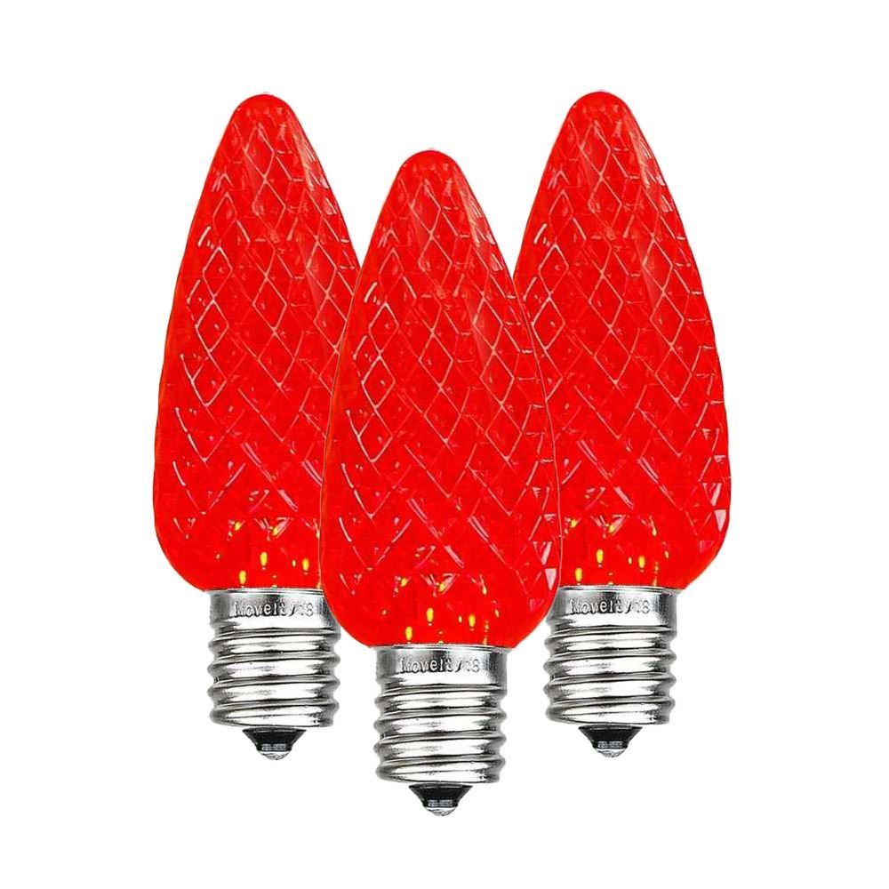 25 Pack C9 LED Outdoor Christmas Replacement Bulbs, Red/White/Blue, C9 ...