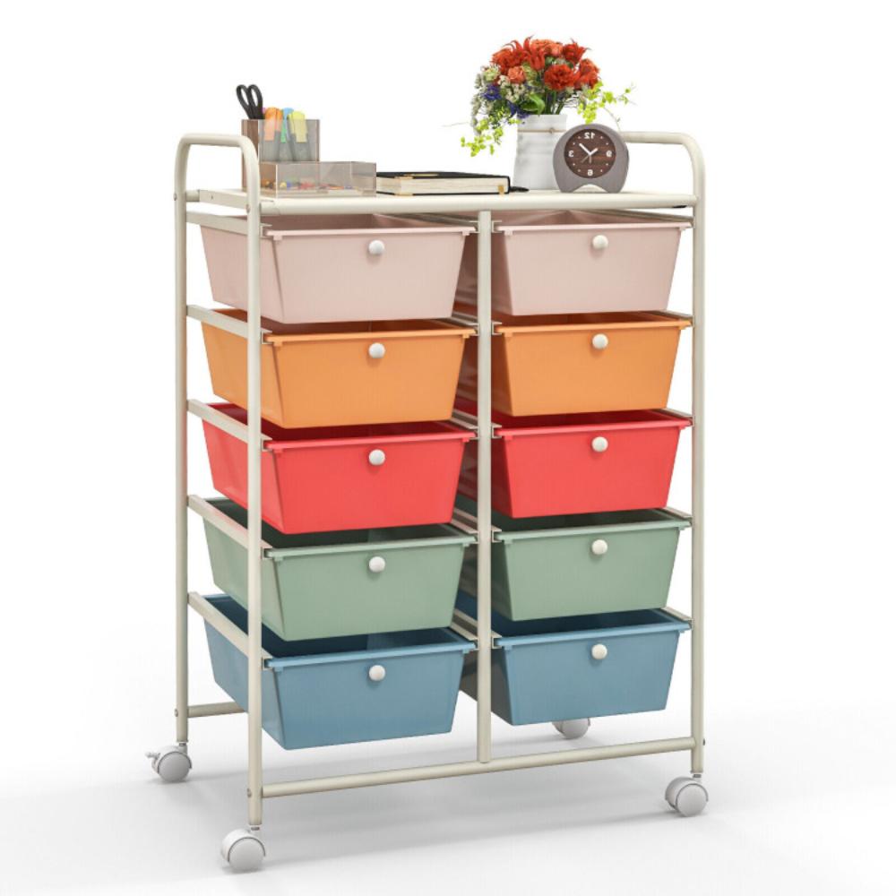 Hivvago 10-Drawer Rolling Storage Cart-Deep Multicolor, 1 Piece - Kroger